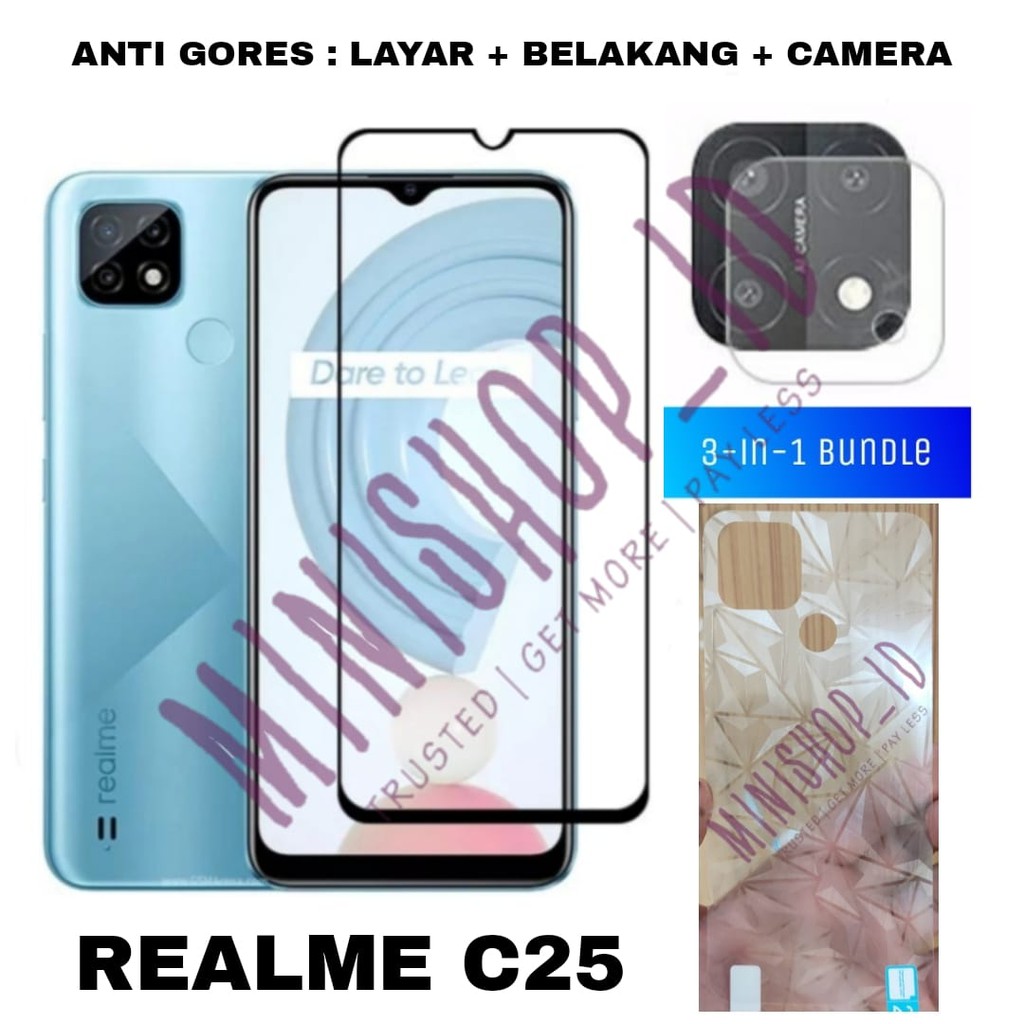 Jual REALME C25 TEMPERED GLASS ANTI GORES LAYAR SKIN CARBON AURORA ...