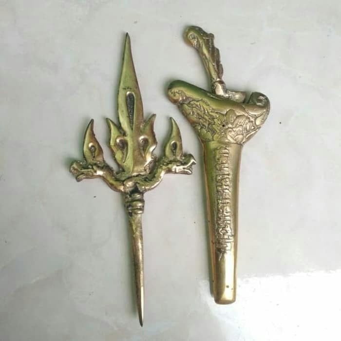 Jual Trisula naga api kembar keris Semar Kuningan model kuno antik ...
