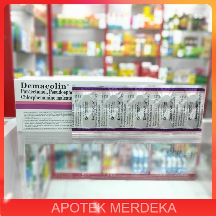 Jual demacolin strip 10 tablet / demakolin obat pilek flu | Shopee ...