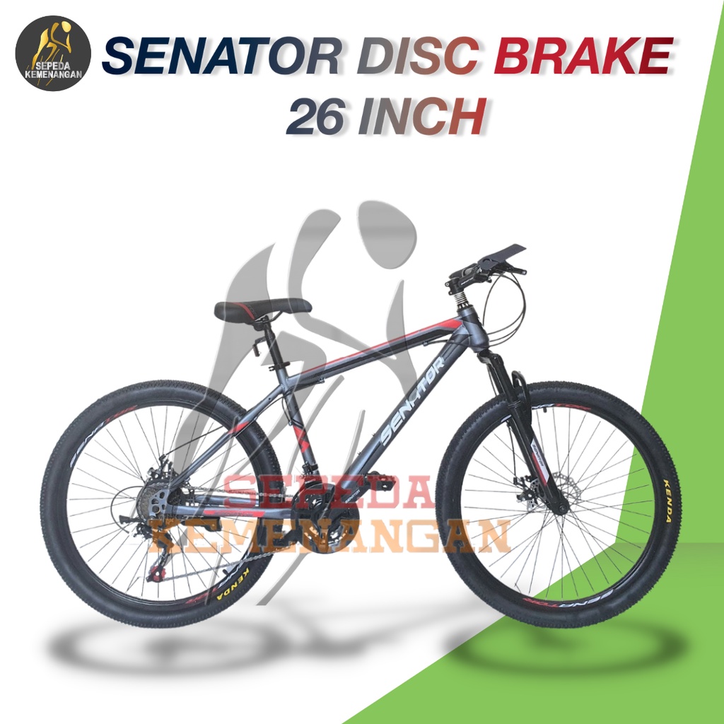 Jual SEPEDA GUNUNG MOUNTAINBIKE SENATOR DISC BRAKE UKURAN 26 INCH ...
