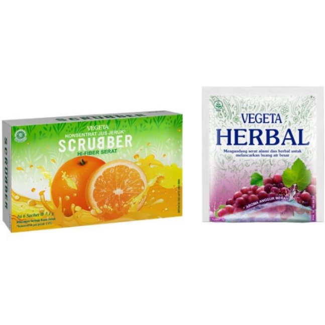 Jual VEGETA Scrubber Minuman serat Jeruk dan herbal anggur | Shopee ...