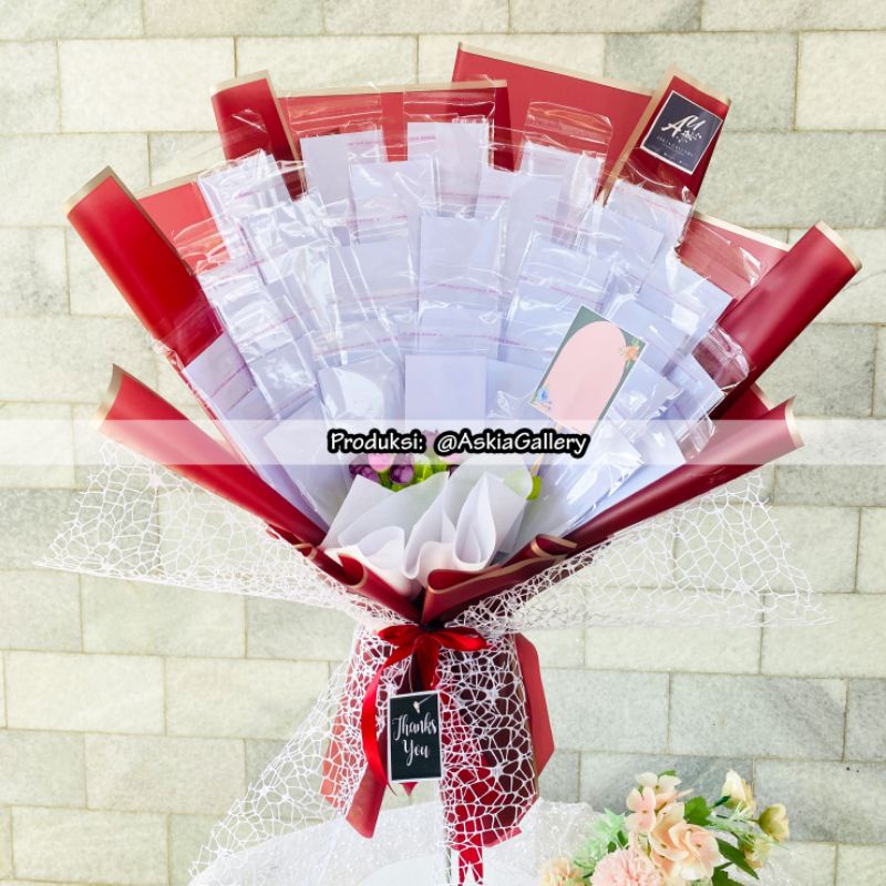 Jual Kerangka Buket Uang isi 30 Lembar (Kertas Cellophane) | Shopee ...