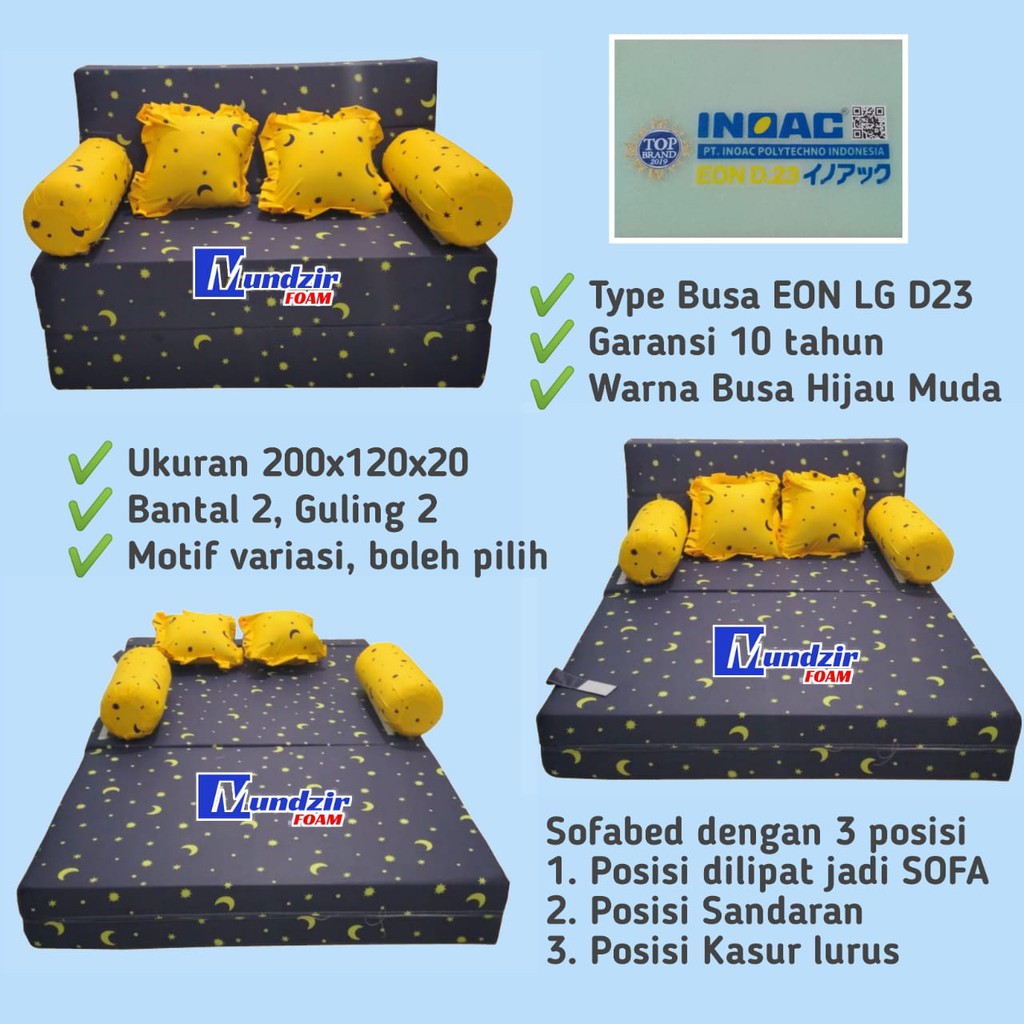 Jual INOAC Sofa bed Kasur Busa Lipat 200x120x20 cm Density 23 EON LG ...