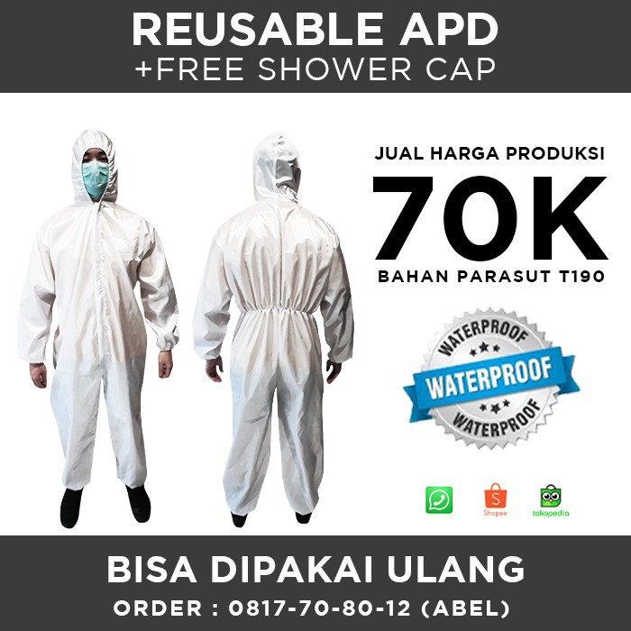 Jual REUSABLE APD / HAZMAT SUIT / WATERPROOF / BAJU APD MEDIS | Shopee ...