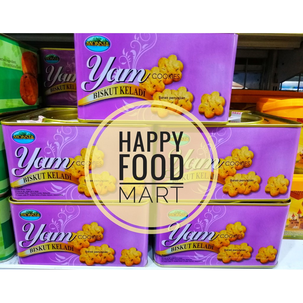 Jual [SALE] MONSTA BISKUIT UBI KELADI 700G/ TARO BISCUIT/ YAM CRACKER ...