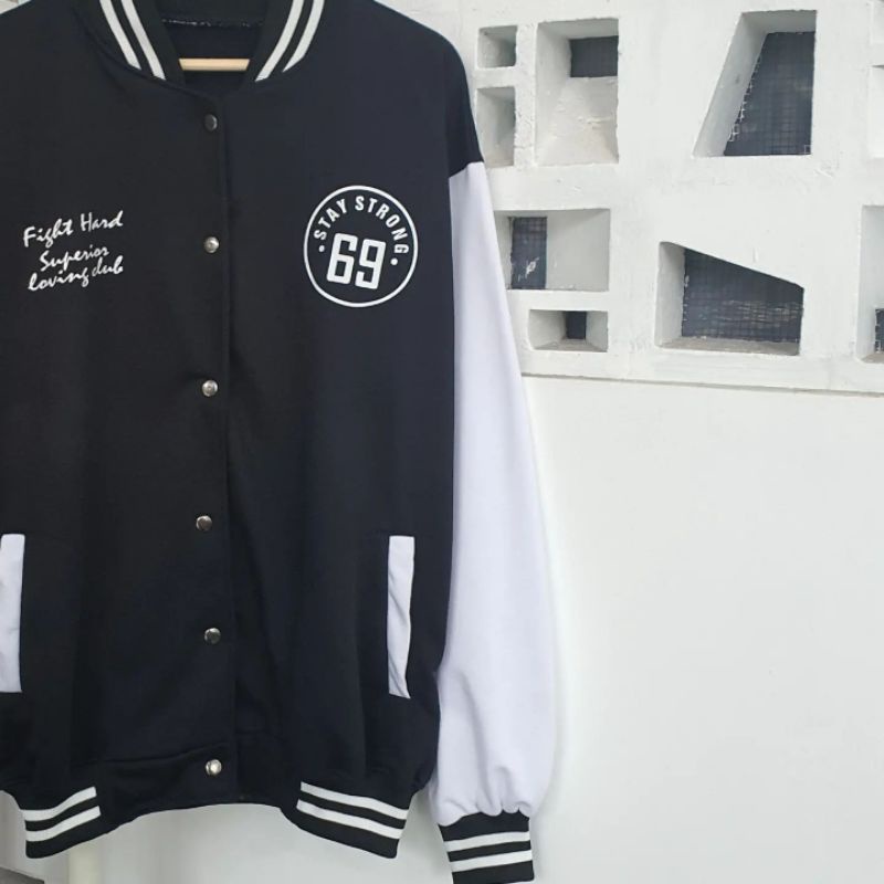 Jual Jaket Baseball Varsity 69 Stay Strong | Korean Style Varsity ...