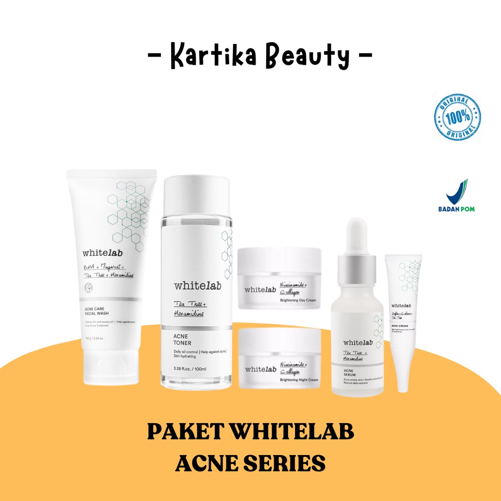 Jual PAKET WHITELAB ACNE LENGKAP ISI 6 WHITE LAB PAKET JERAWAT ...