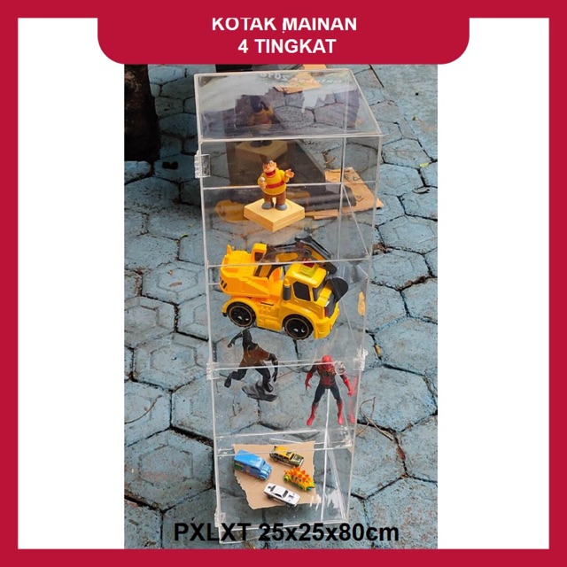 Jual Display Box Akrilik Mainan PxLxT 25x25x80cm | Shopee Indonesia