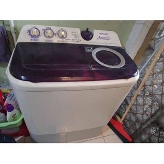 Jual MESIN CUCI SHARP EST-85CR / EST 85 CR 8 KG 2 TABUNG NEW AQUA MAGIC ...