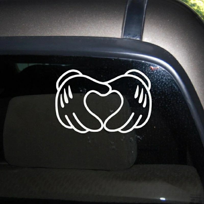 Jual Cutting Stiker mickey mouse tangan love Sticker bisa untuk body ...