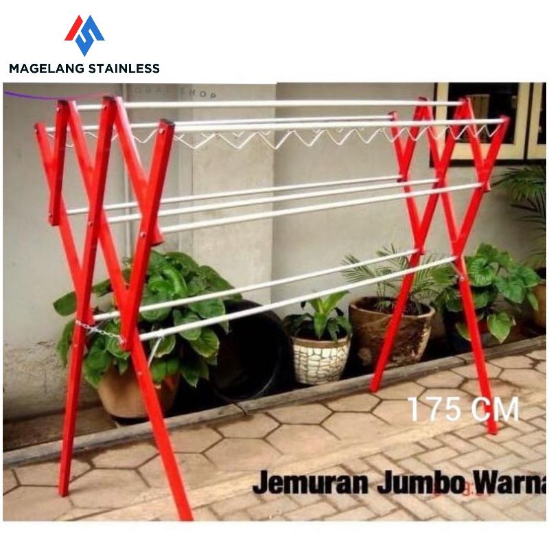 Jual JEMURAN BAJU/JEMURAN BAJU ALUMUNIUM WARNA JUMBO175X145cm/JEMURAN ...