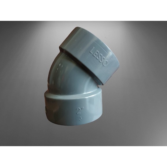 Jual Elbow PVC 2" inch LESSO D 45* Keni 60mm Knee Fitting Sambungan Pipa PVC | Shopee Indonesia