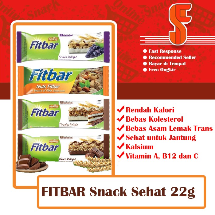 Jual FITBAR SNACK CEMILAN CAMILAN JAJANAN SEHAT KEKINIAN MAKANAN DIET ...