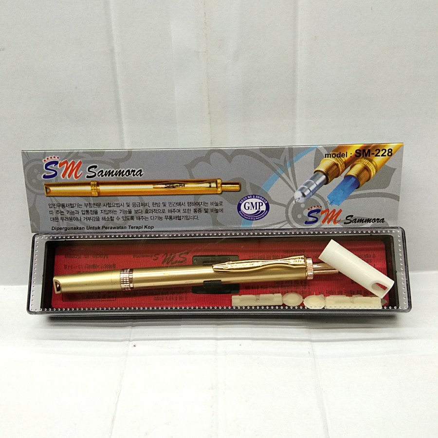 Pen Bekam Emas | Lancing Sammora Gold Original | Alat Bekam Samora Gold ...