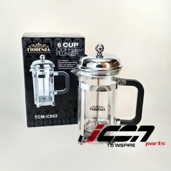 Jual NEW FLORENZA COFFEE TEA PLUNGER FRENCH PRESS 6CUP 600ML FIORENZA ...