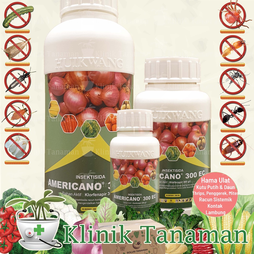 Jual Obat Hama Americano 250ml Pembasmi Hama Wabah Ulat , Penggerek ...