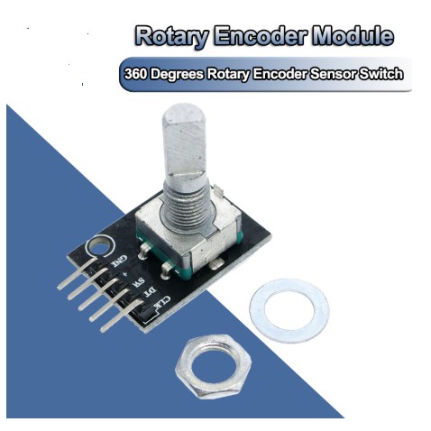 ROTARY DIGITAL ENCODER Module 5V TURN 360 DEGREE Arduino KY040 Sensor ...