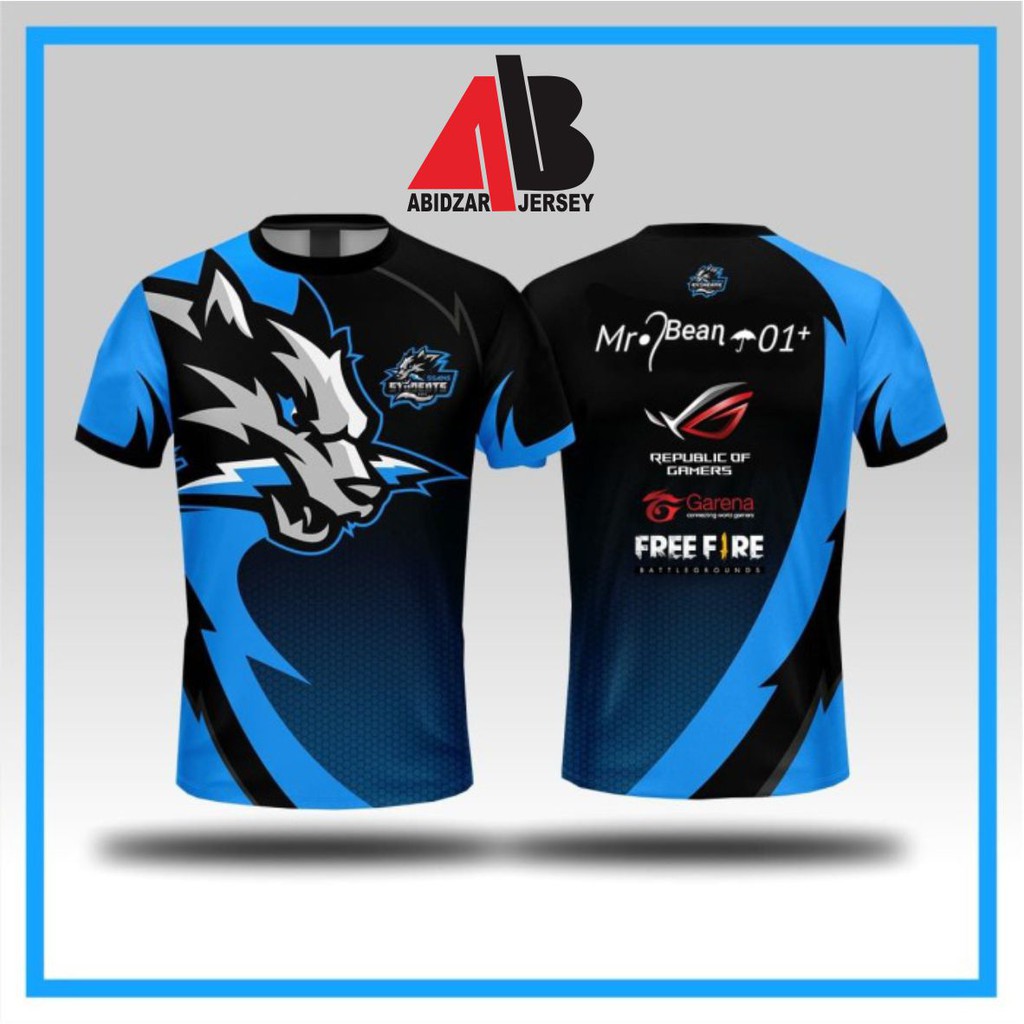 Jual Jersey game free fire kaos baju FF MLBB Aov free nickname logo ...