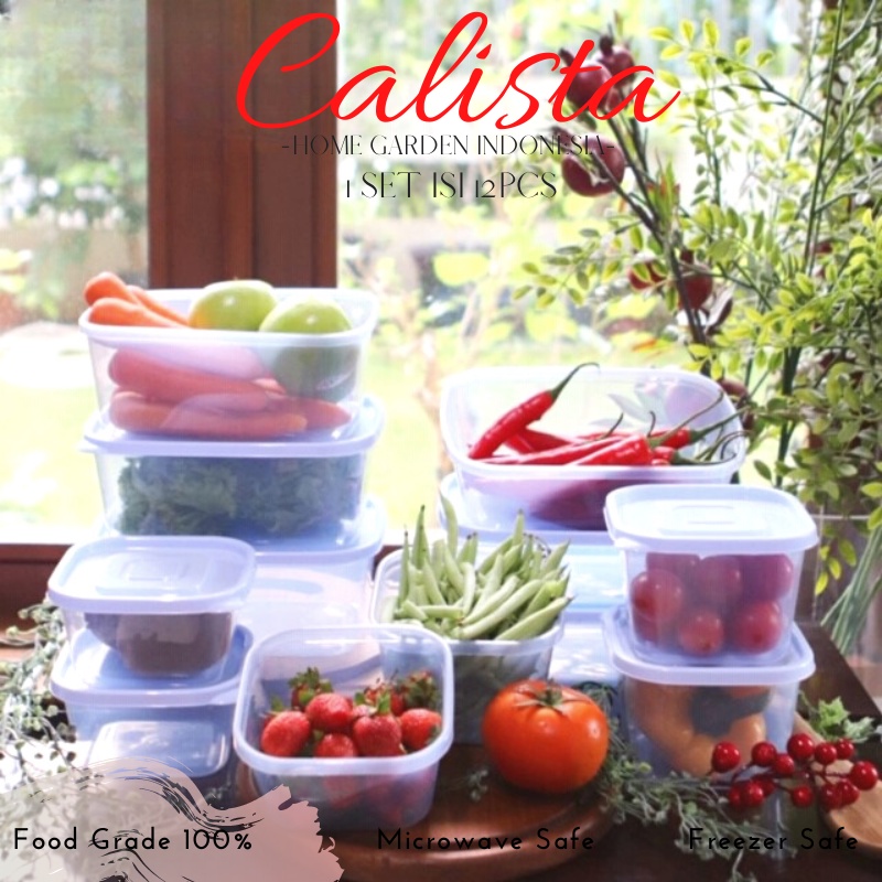 Jual FOOD CONTAINER/KONTAINER CALISTA RUMOI PREMIUM SET ISI 12PCS ...