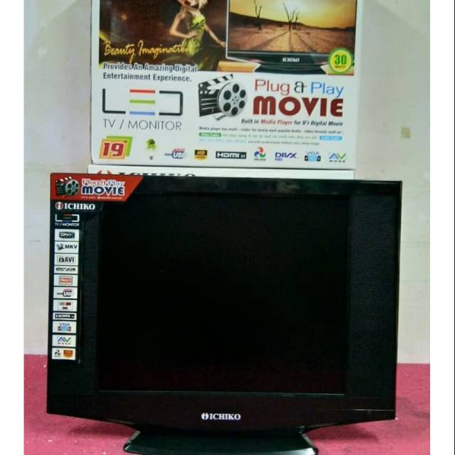 Jual TV LED ICHIKO 19 INCHI ICHIKO USB MOVIE | Shopee Indonesia