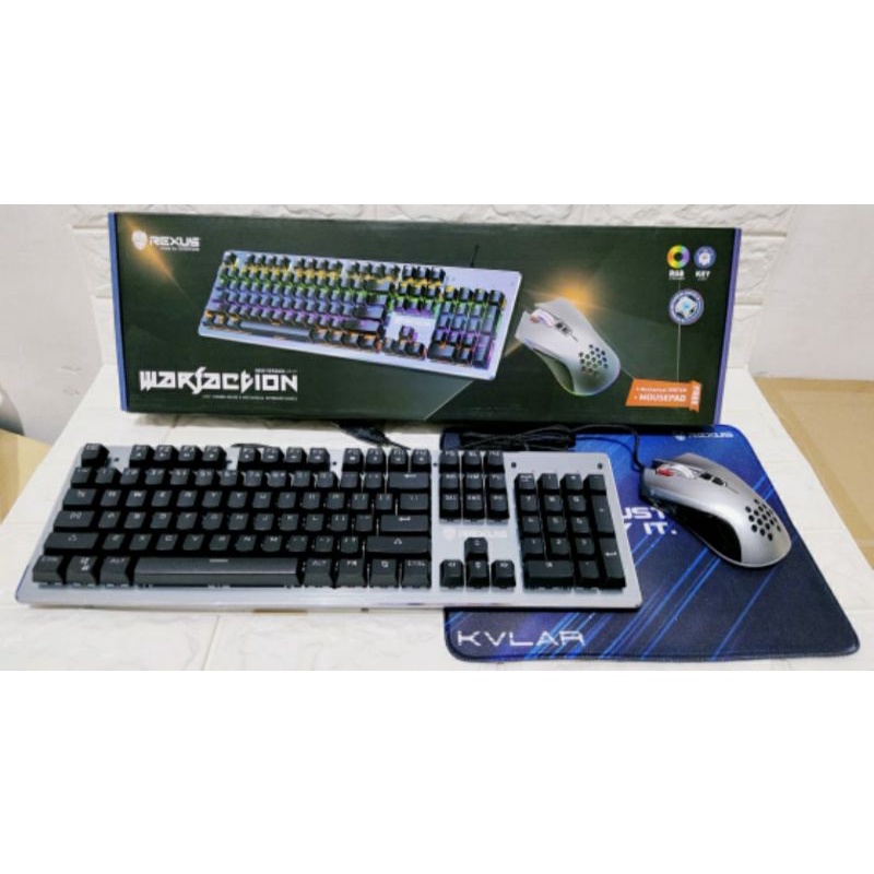 Jual Rexus Keyboard Mechanical vs Mouse Rexus VR5 | Shopee Indonesia