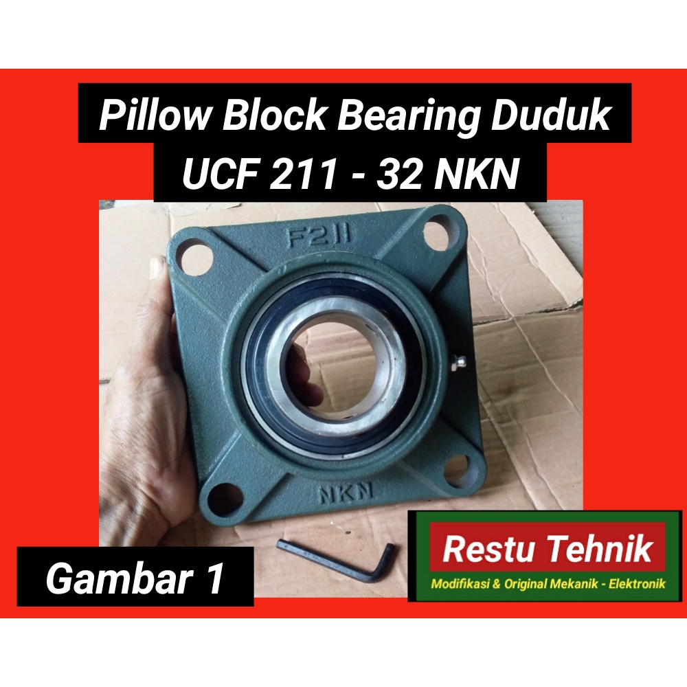 Jual Pillow Block Bearing duduk UCF211-32 Lobang As 2 inch /50,4mm Merek NKN Original | Shopee ...