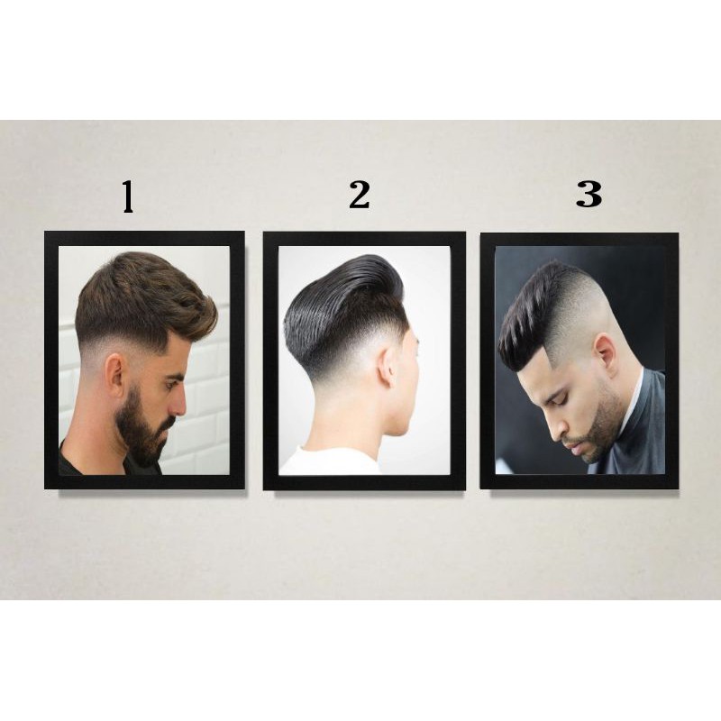 Jual Poster bingkai model rambut untuk di Barbershop pangkas rambut ...