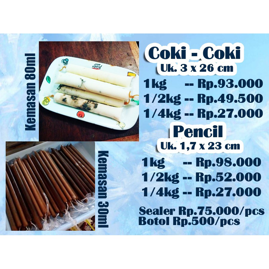 Jual PLASTIK ES COKI / COKI / PLASTIK UKURAN 3 X 26 CM | Shopee Indonesia