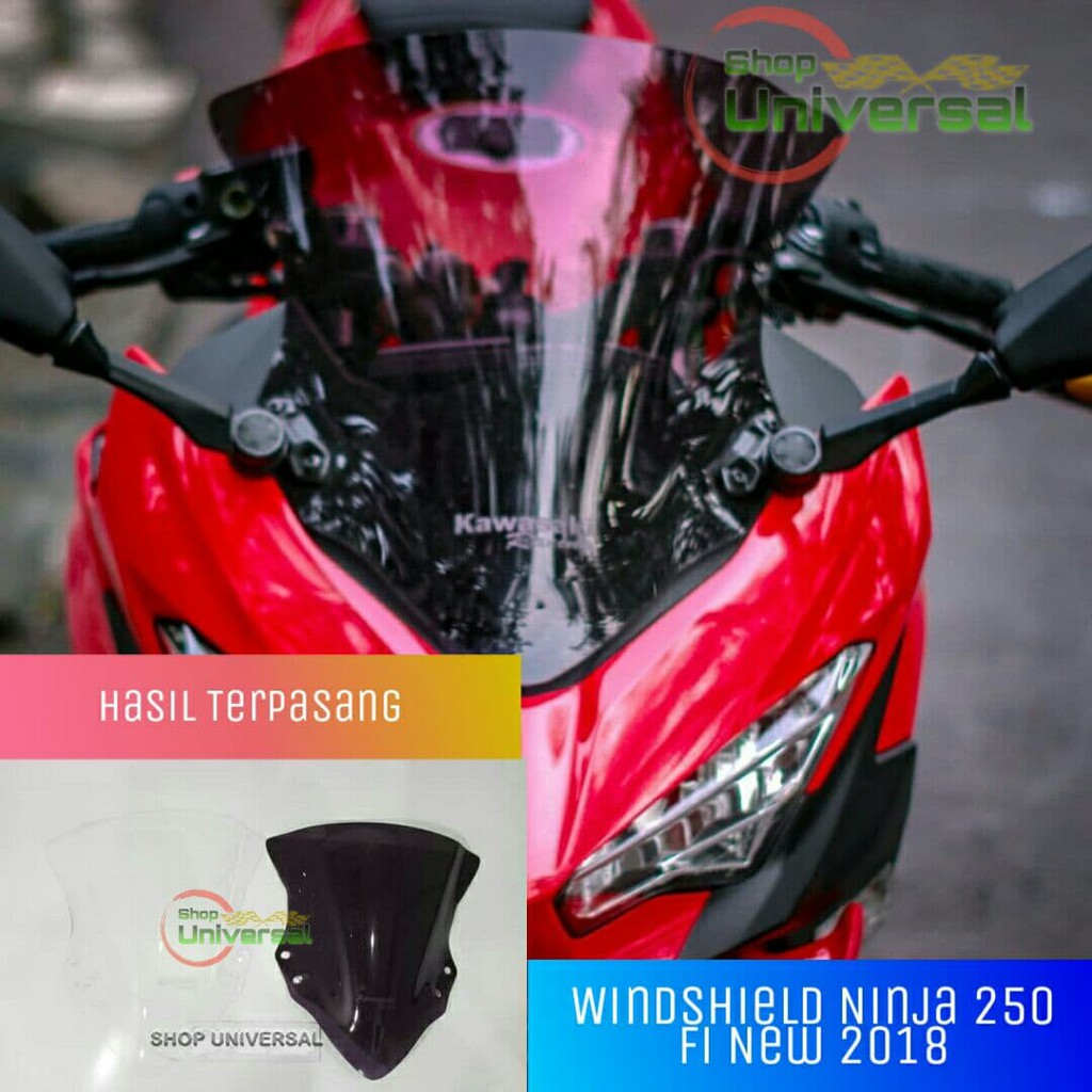 Jual Windshield / Visor Ninja 250 Fi New 2018 Aksesoris Motor | Shopee ...
