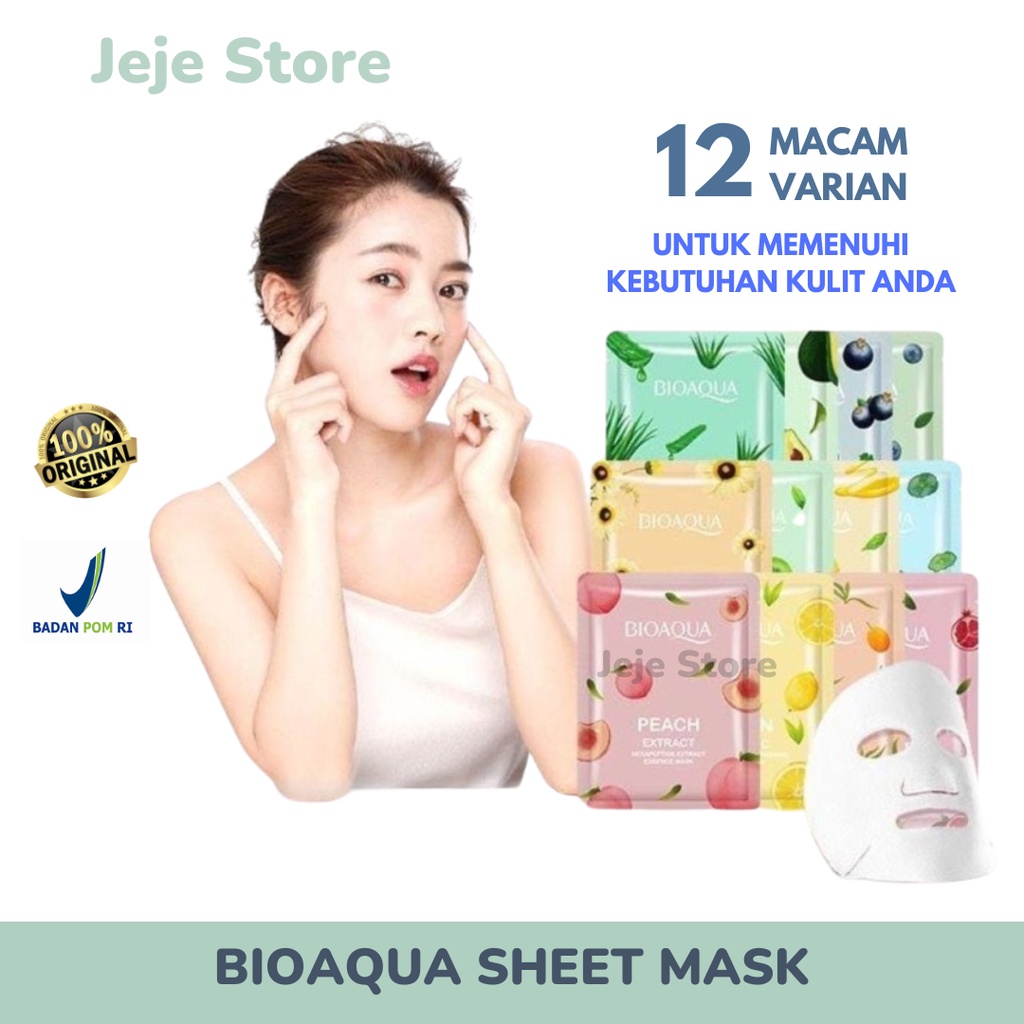 Jual BIOAQUA Sheet Mask Hydrating Essence Face Mask Brightening Moisturizing Skin Care Anti ...
