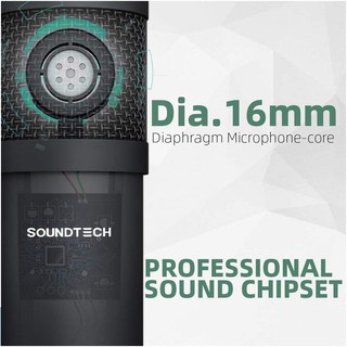 Jual SOUNDTECH USB Microphone Mic Condenser Recording Streaming Podcast ...