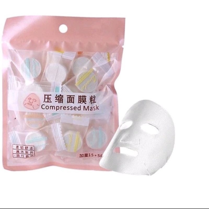 Jual Compressed Paper Mask Sheet / Tablet Mask / Masker Kertas | Shopee ...