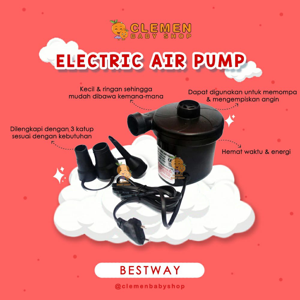 Jual Bestway Electric Air Pump (Pompa Angin Elektrik) | Shopee Indonesia