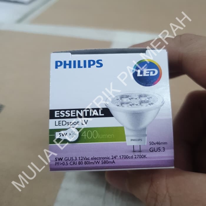 Jual LAMPU HALOGEN PHILIPS MR16 MR 16 12V 12VOLT 5W 5WATT 220V 220V 5W 5WATT PUTIH ATAU WARM ...