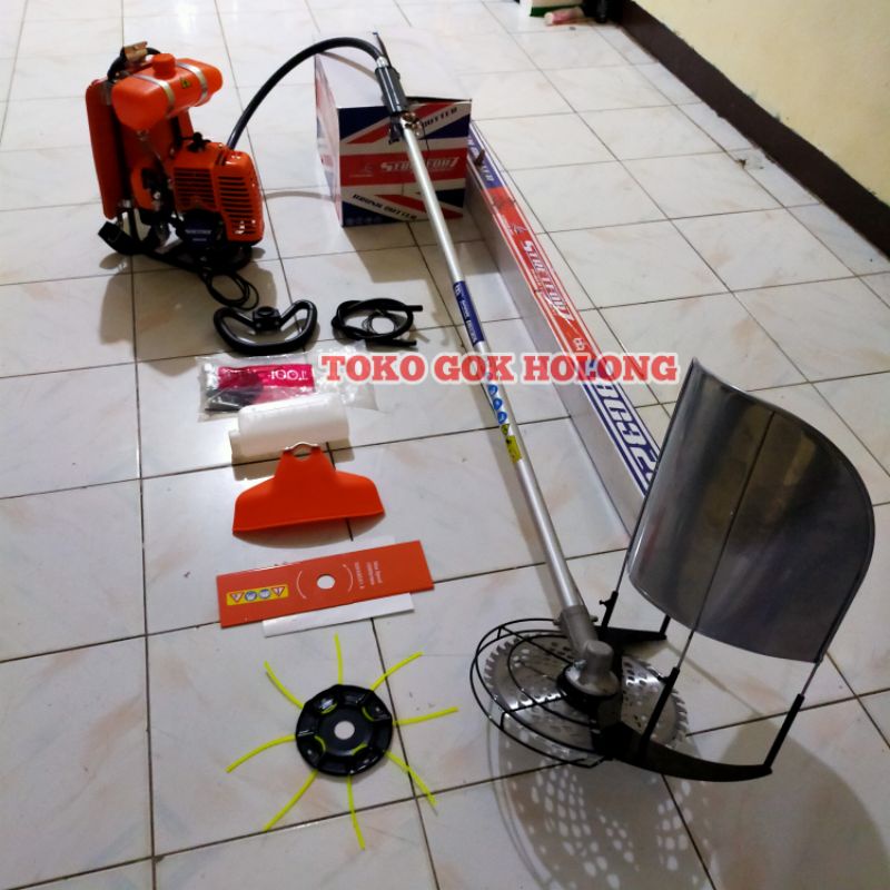 Jual Mesin Potong Rumput 2 TAK Komplit panen Padi|Mesin Babat | Shopee ...