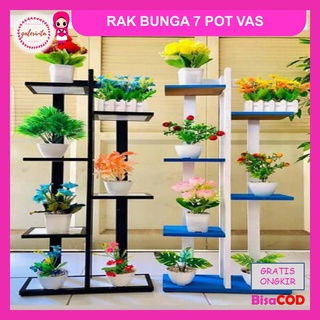Jual Rak Gantung Bunga 7 Vas / Rak Bunga Minimalis / Rak Tanaman Hias ...