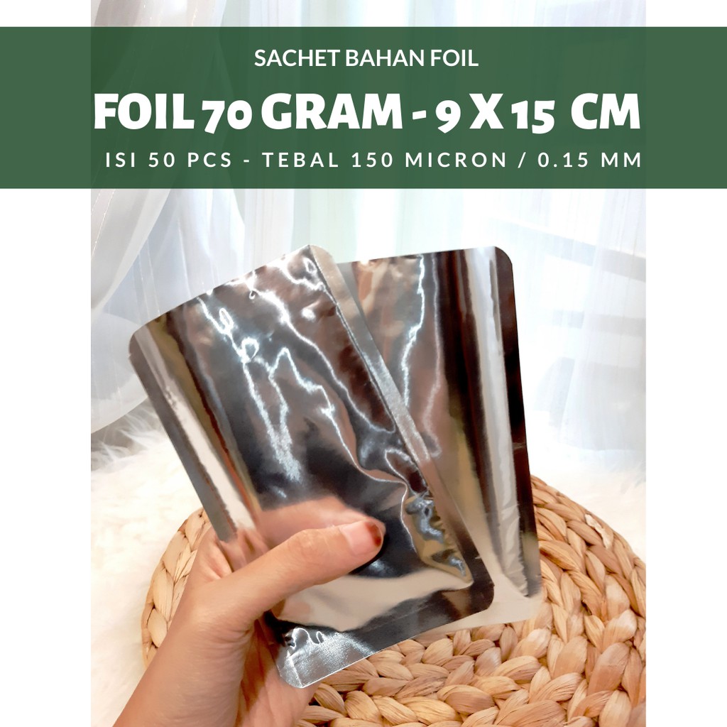 Jual Aluminium Foil Sachets, 9x15 100 gram alumunium foil- Kemasan ...