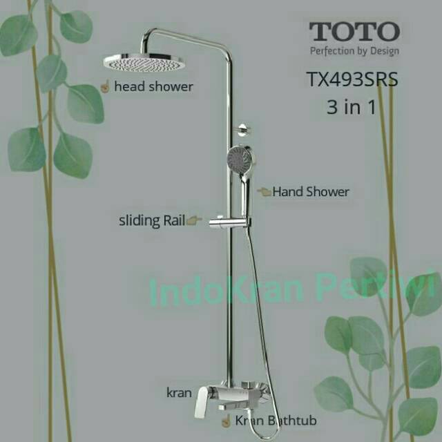 Jual SHOWER MANDI COLUMN SET 3 way TOTO TX493SRS - SHOWER MANDI TIANG SET TOTO Indonesia|Shopee ...