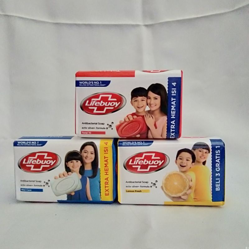 Jual LIFEBOUY SABUN BATANG 1 PACK ISI 4 60gr | Shopee Indonesia