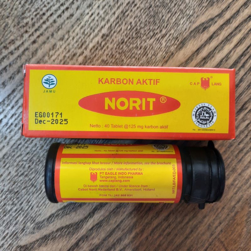 Jual NORIT Cap Lang Obat Diare Mencret Karbon Aktif Hitam | Shopee ...