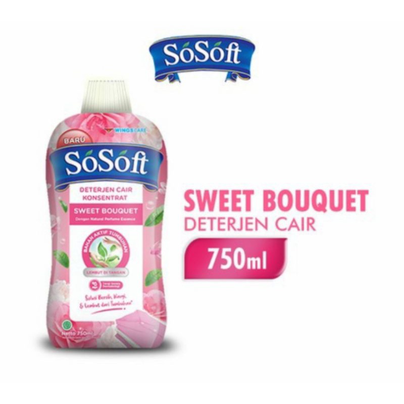 Jual So soft deterjen cair 750ml/ so soft/ deterjen cair/deterjen/sabun ...