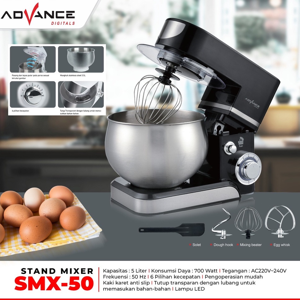Jual Advance Mixer Com SMX 50 - Standing Mixer 5 Liter | Shopee Indonesia