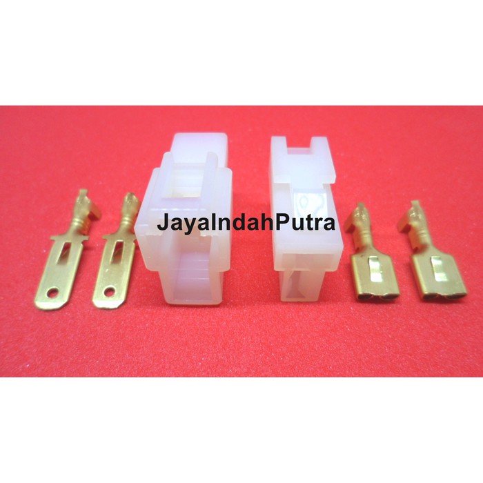 Jual Satu set soket kaki 2 beserta skun socket connector 2 pin | Shopee ...