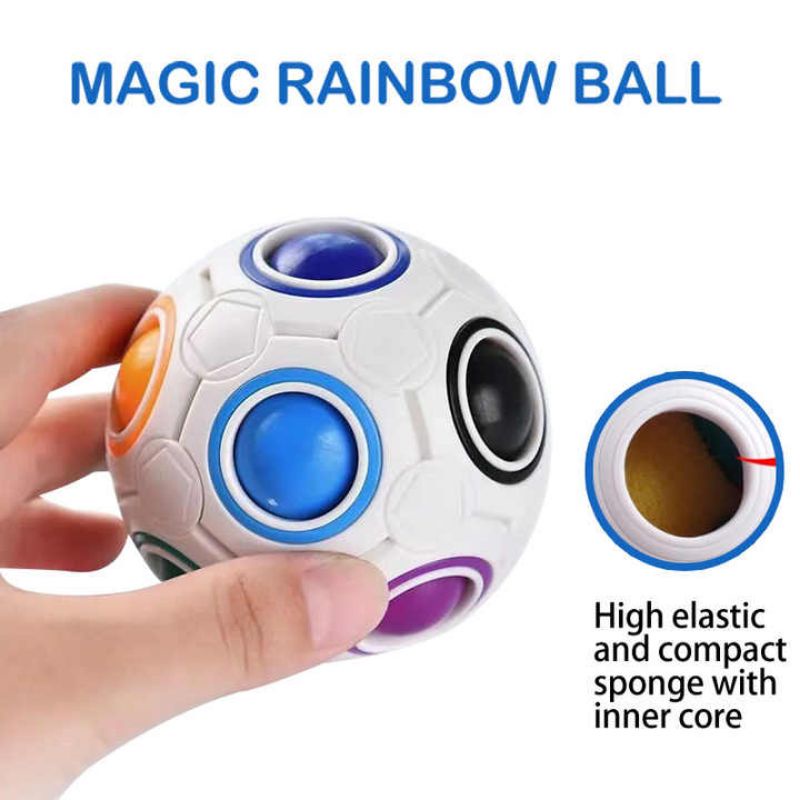 Jual MAGIC RAINBOW BALL / RUBIK BOLA MAINAN ANAK / MAGIC BALL FIDGET ...