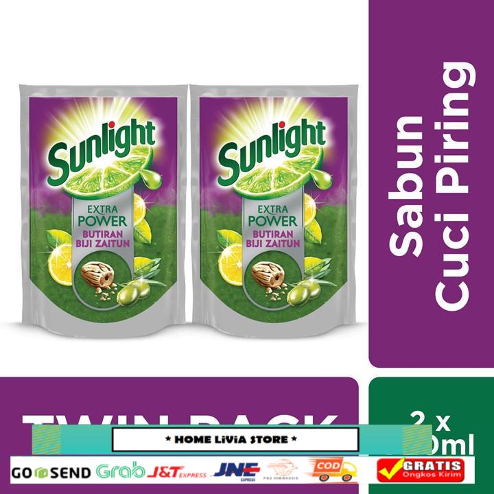 Jual Sunlight Extra Power Butiran Biji Zaitun Pouch 720 ml Twin Pack ...