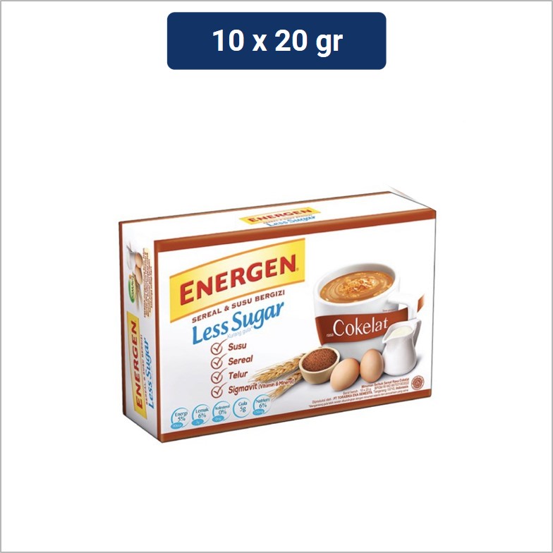 Jual Energen Less Sugar Cokelat 10 x 20 gr | Shopee Indonesia