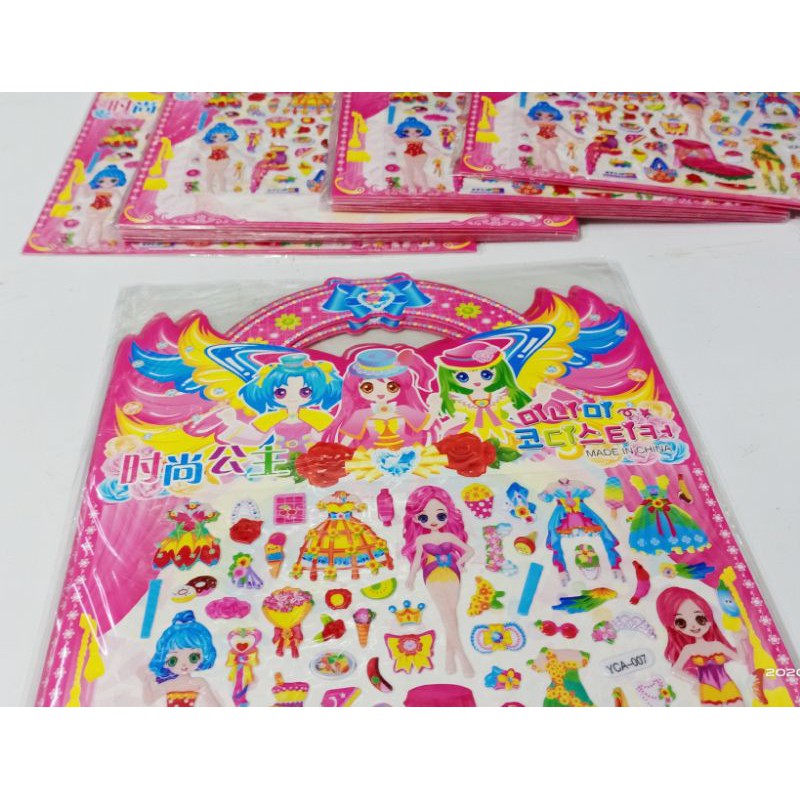 Jual Stiker gambar besar/medium/kecil bisa mewarnai isi 20 pcs BP ...