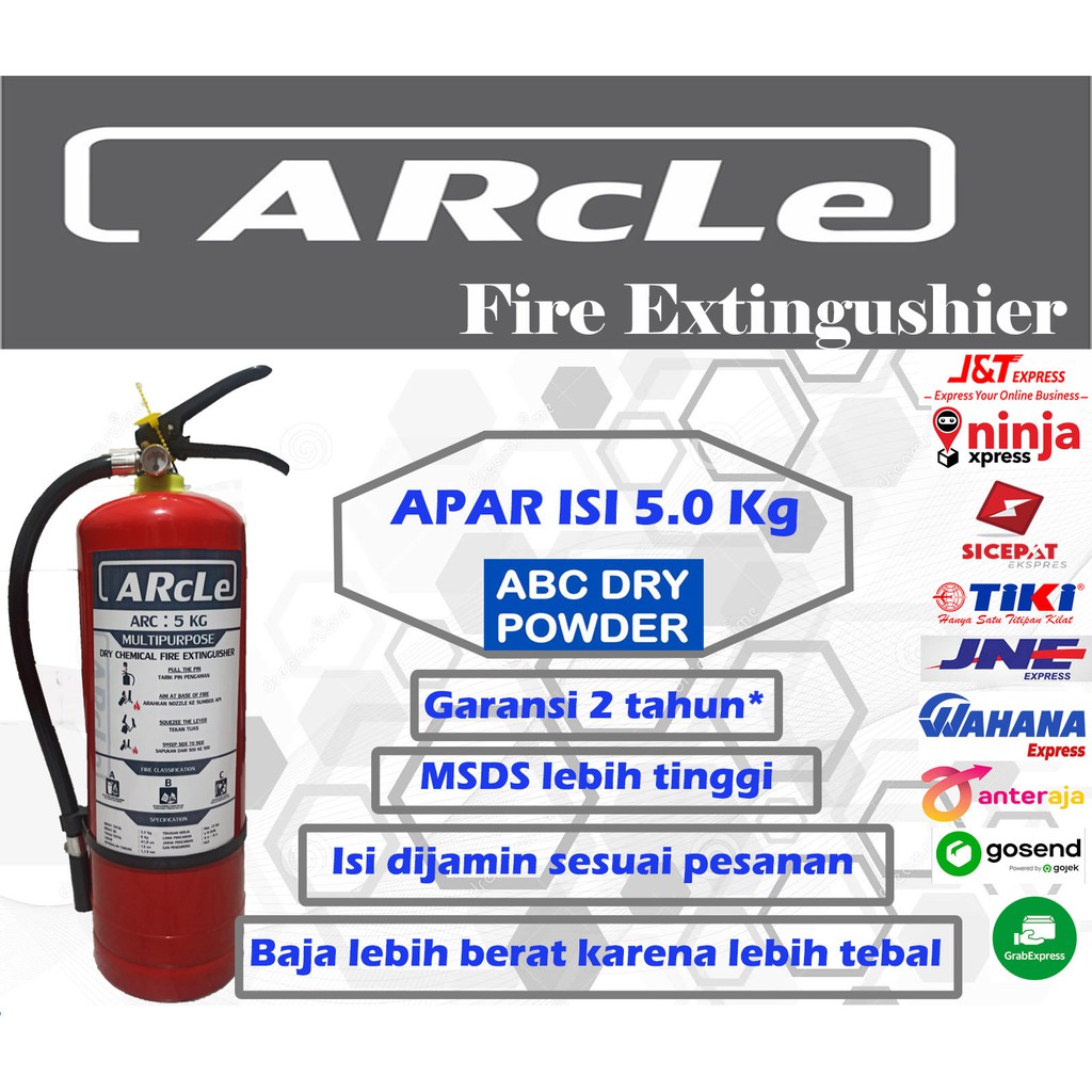 Jual APAR 5KG ARcLe / ABC Powder / Set Komplit | Shopee Indonesia