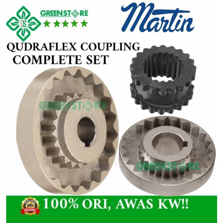 Jual MARTIN QUADRAFLEX 5S+JEM RUBBER W/ FLANGE COMPLETE SET COUPLING ...