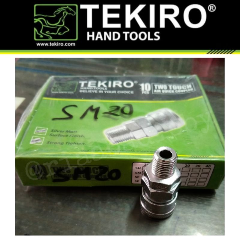 Jual AIR QUICK COUPLER TWO TOUCH SM 20 | NEPEL SAMBUNGAN TEKIRO SM 20 ECERAN | Shopee Indonesia